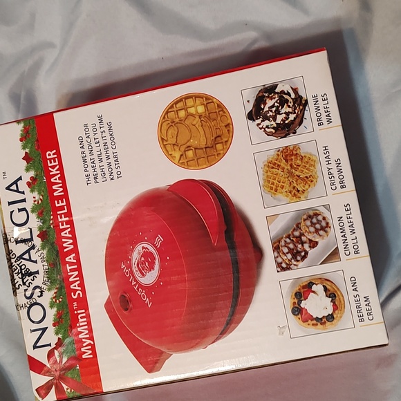 Nostalgia | Kitchen | Nib Nostalgia My Mini Santa Waffle Maker | Poshmark